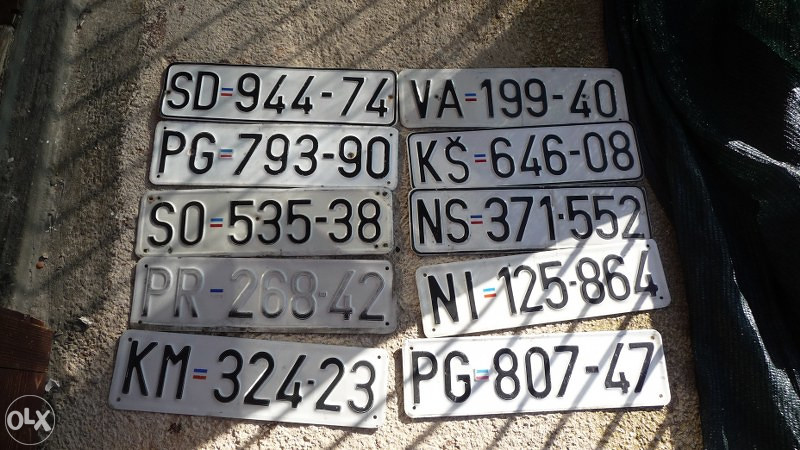 REGISTARSKE TABLICE OZNAKE SRBIJA - Ostalo - OLX.ba
