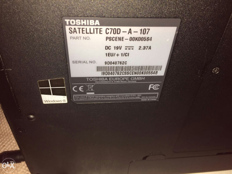 TOSHIBA Satellite C70D-A-107 E1-1200/4GB/500GB 17.3 - Laptopi - OLX.ba